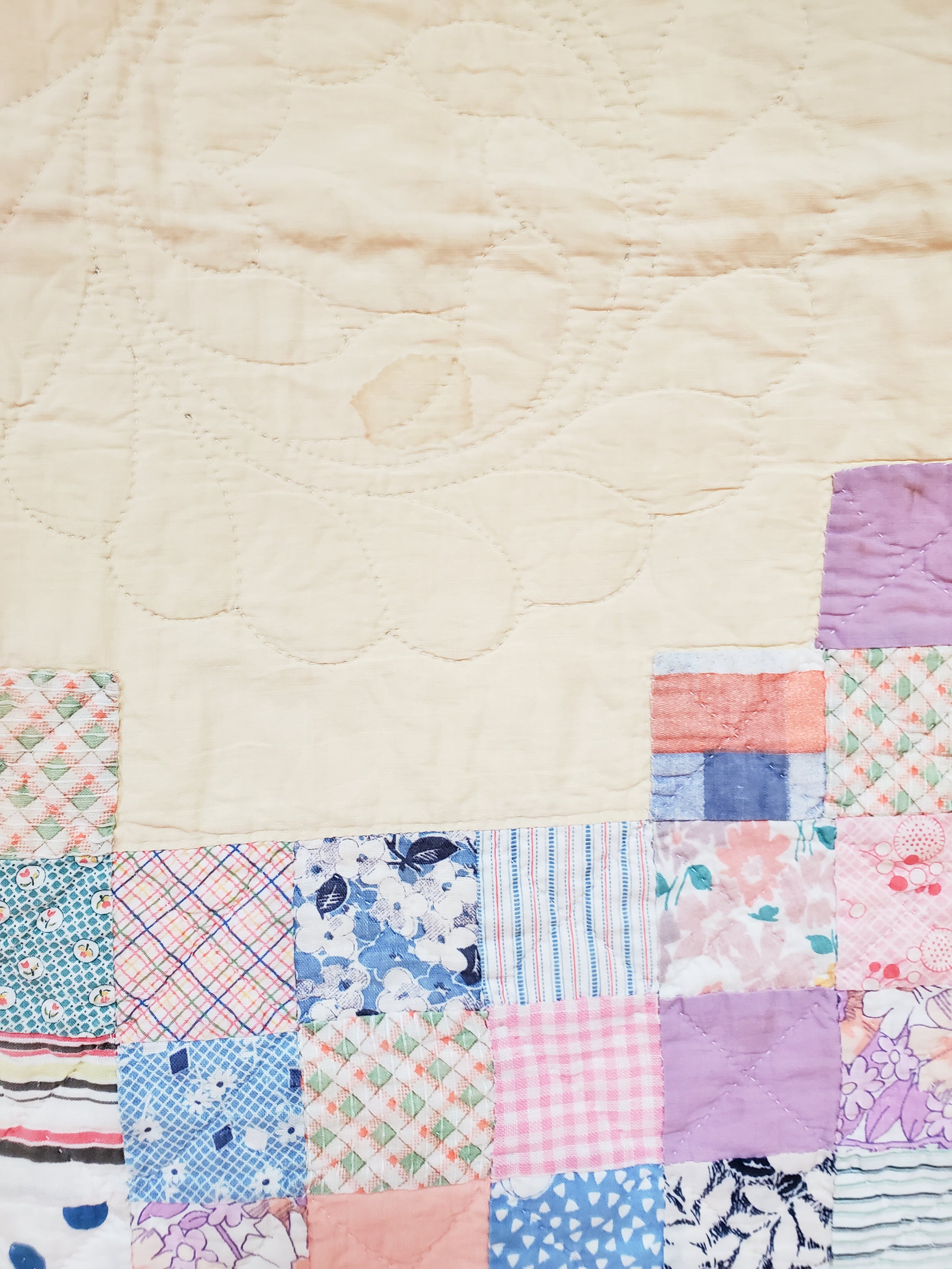 Vintage Yellow Triple Irish Chain Quilt, ca 1939 – Caravan Quilts